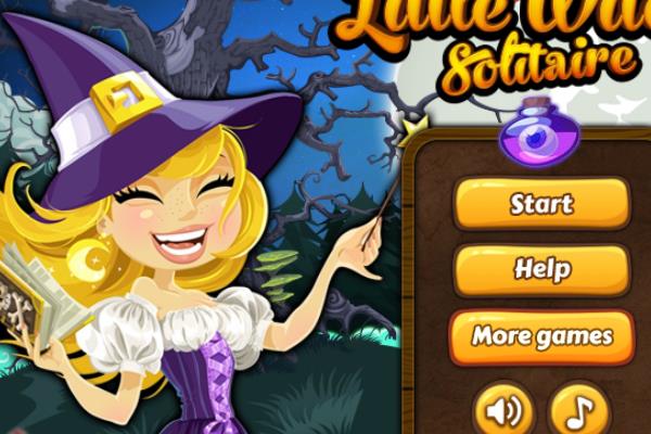 ⭐ Little Witch Solitaire - juego en línea gratis!